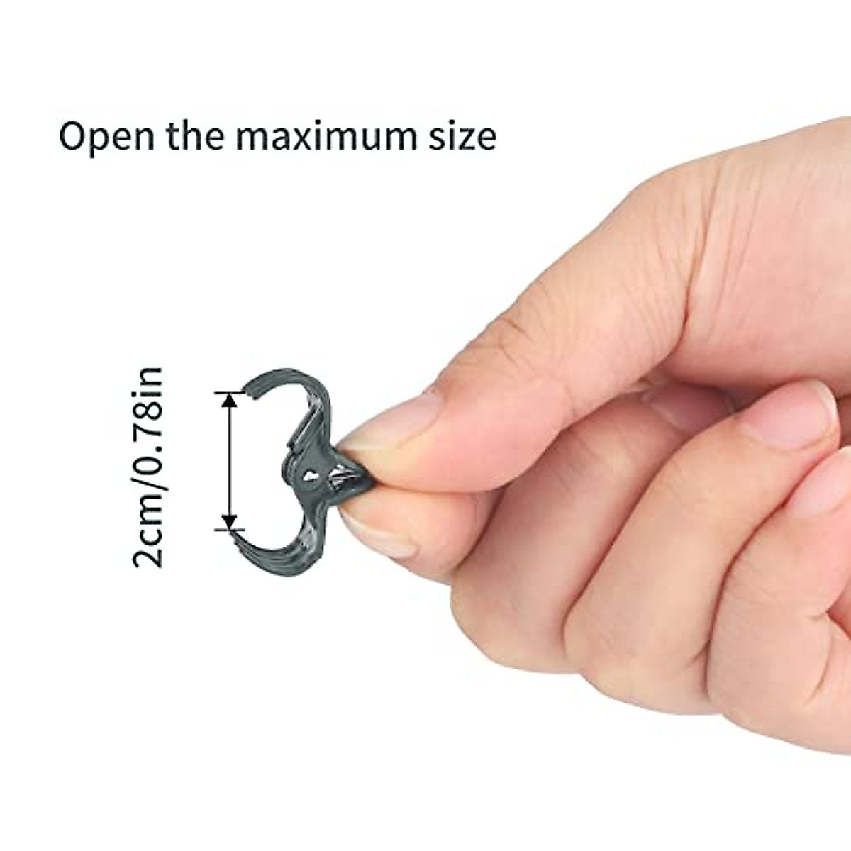 KINGLAKE Orchid Clips,Plant Support Clips,Garden Flower Vine Clips,100 Pcs Garden Cymbidium Clips to Keep Stems Vines Grow Upright,Dark Green