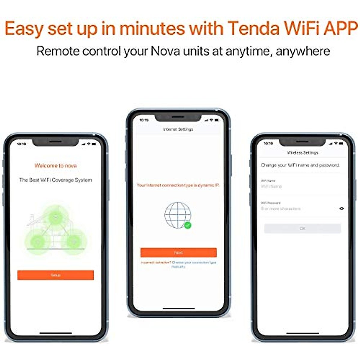 Tenda NOVA Mw5S(2-Pack) Wall-Plug Whole Home Mesh WiFi System, Coverage Up to 2, 500 Sq. Ft, Plug and Play, Router/WiFi Extender Replacement, Gigabit Connection to Your Cable Modem