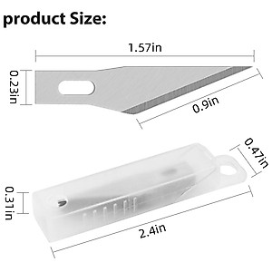 DIYSELF 1 Pcs Craft Knife Hobby Knife with 11 Pcs Stainless Steel Blades Kit, 1pcs Steel 15MM Ruler for Art, Scrapbooking, Stencil(Gold)