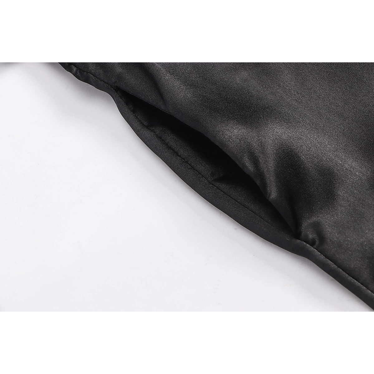 ExpressBuyNow Women's Kimono Robe Short ,pure color-Black ,XX-Large