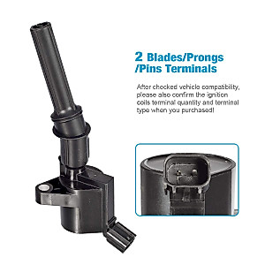 Vplus Ignition Coil DG508 & Spark Plug SP479 AGSF22WM compatible with Ford 4.6L 5.4L V8 Crown Victoria Expedition F150 F250 Mustang Lincoln Mercury Explorer DG457 DG472 DG491(Set of 8)