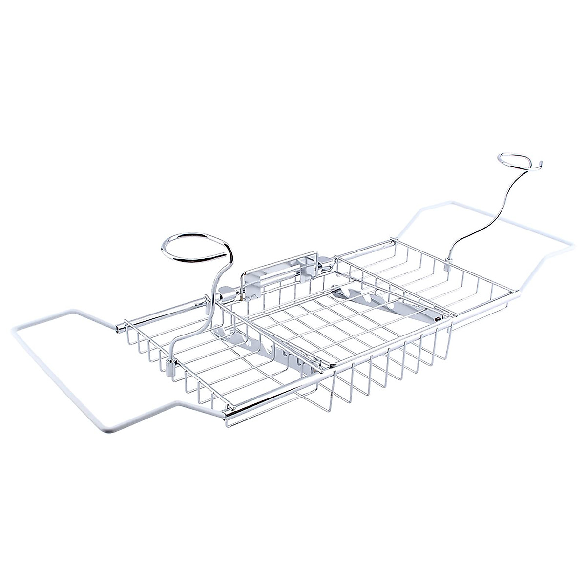 Bath Organizer Holder Stainless Steel Bathtub Tray,1Pcs Bath Shower Tub Bathtub Caddy Storage Holder and Soap Red Wine Rack Holder Bathtub Tray Wine Holder for Bathroom Shower Cadd