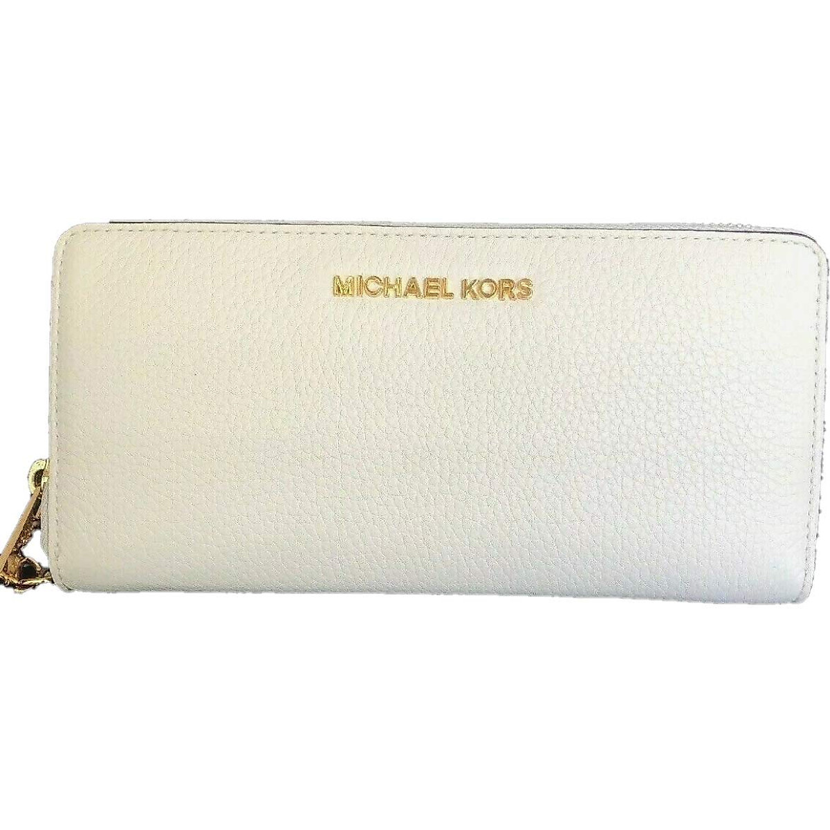 Michael Kors Jet Set Travel Large Travel Leather Continental Wallet (Light Cream)