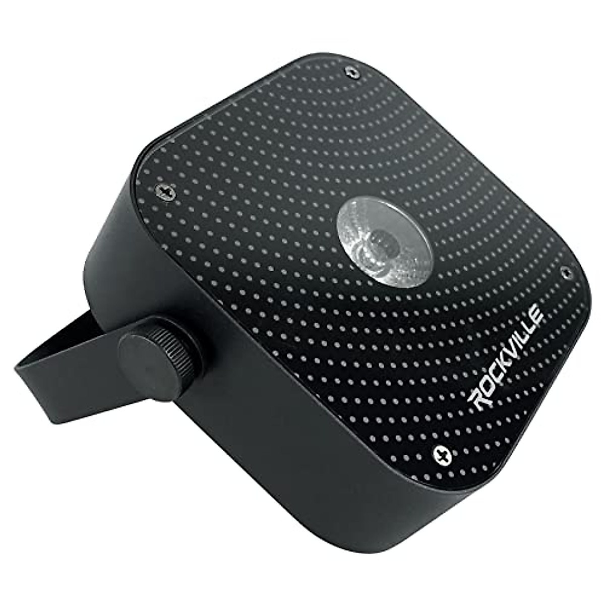 Rockville Mini RF1 V2 Black Recharegable Wash Light, RGBWA+UV, 12 Watts,| 4-Channel RF with Incldued Remote, 15 Hours Battery Life, Perfect for Parties, DJs, Events