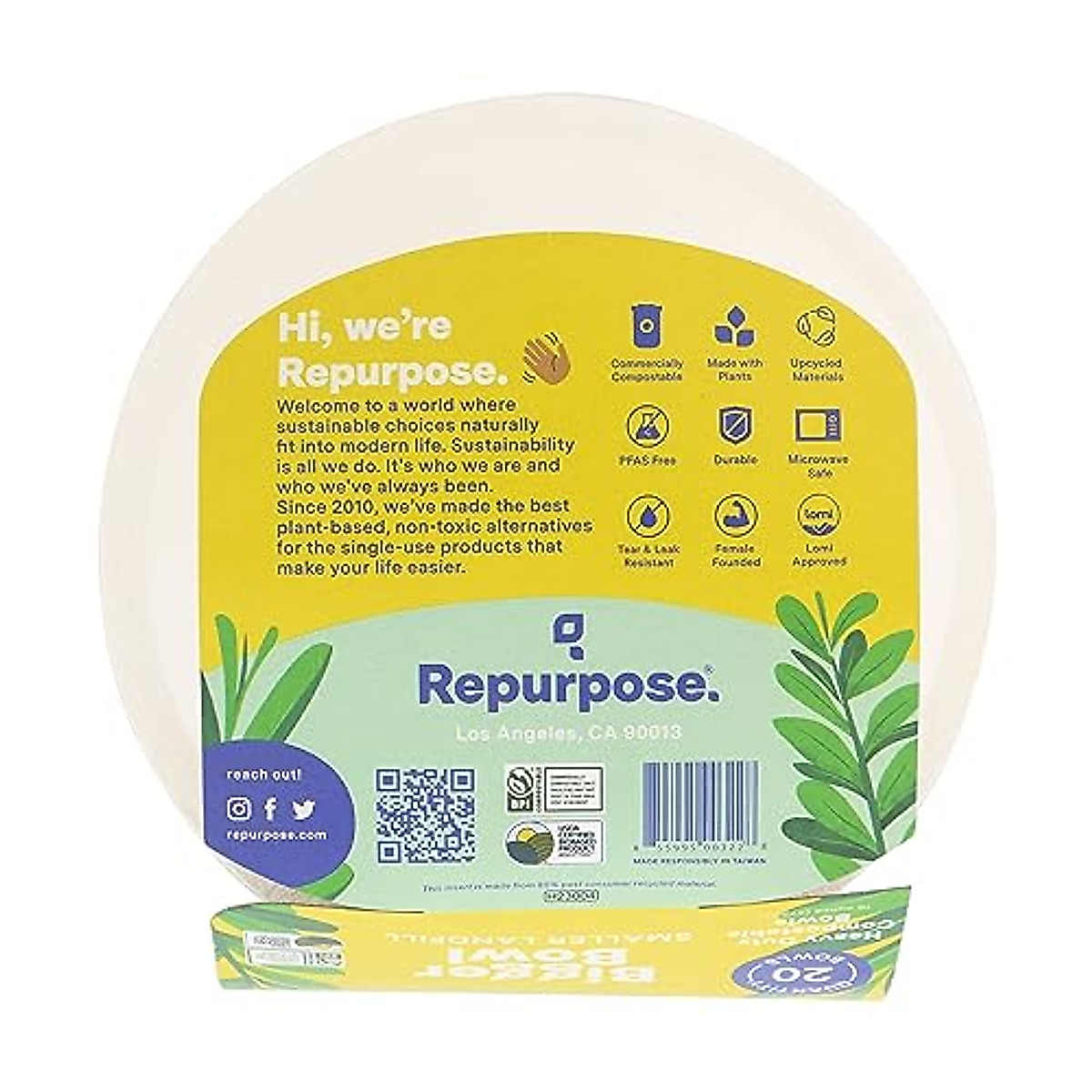 Repurpose, Eco-Bigger Bowls 16 Ounce, 20 Count