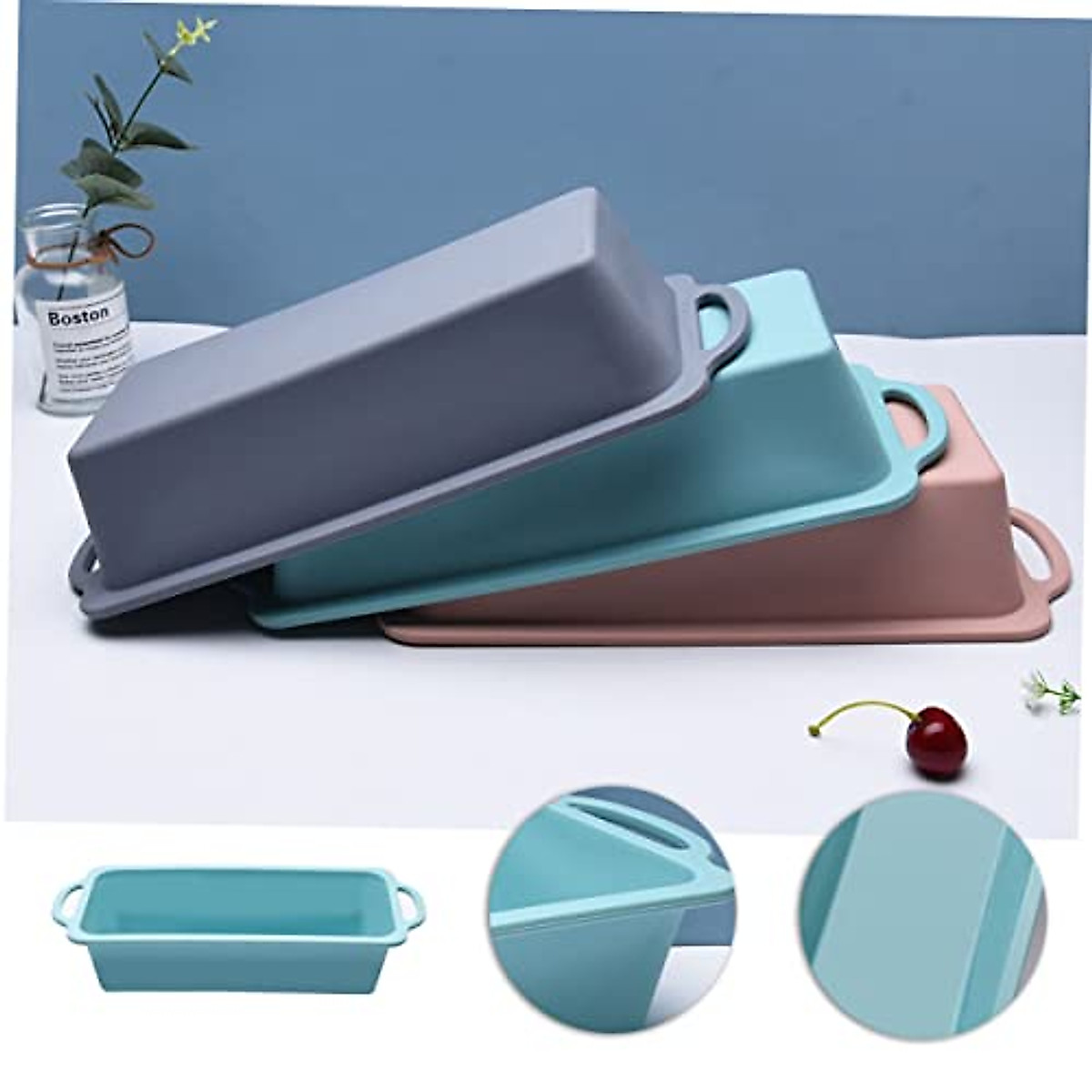 Cabilock 1pc Cake Mold Pizza Tray for Oven Square Silicone Mold French Bread Loaf Muffin Pan Nonstick Broiler Pan for Oven Silicone Toast Loaf Pan Baking Mold for Home Durable Cake Mold Pie