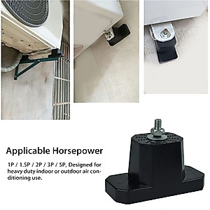 4 Pack Air Conditioner Shock Pad - Rubber Vibration Isolator Mounting Bracket for Outdoor Units Mini Split & HVAC & Central Air Conditioner Accessories