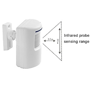 Wireless Home Security Driveway Alarm, Enegg Entry Alert, Visitor Door Bell Chime with 1 Plug-in Receiver and 2 PIR Motion Sensor Detector Alert System, Quality Sound and LED, 38 Melodies