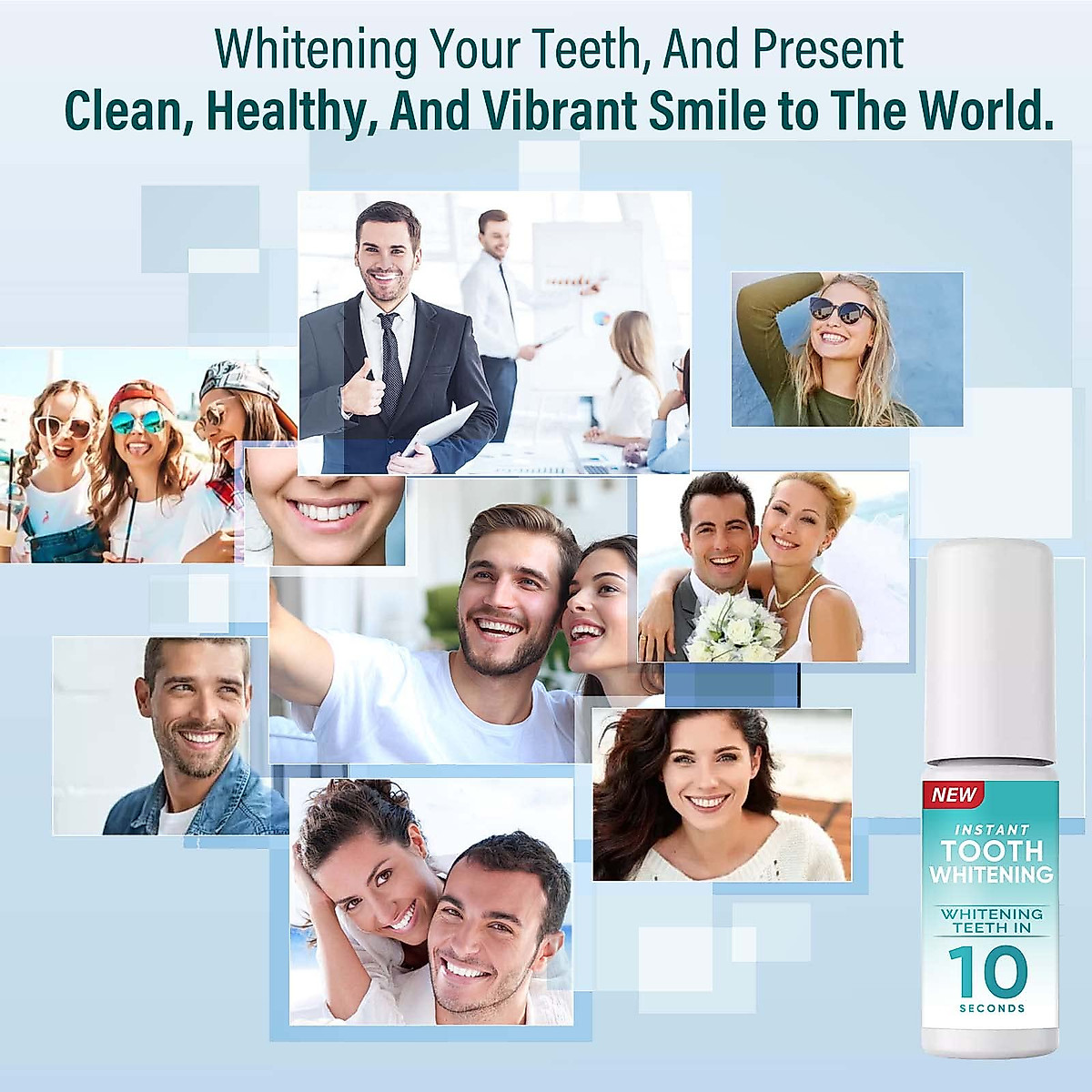 Teeth Whitening Paint, Tooth Paint, Tooth Polish Uptight White, Instant Whitening Paint for Teeth, Easy to Apply