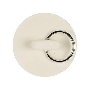 Danco 1-1/2 inch Rubber Drain Stopper, White, Carded, 80227