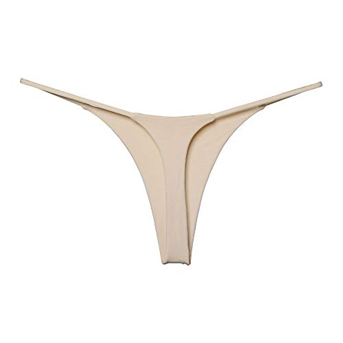 BY.ECG Women's Cotton Thong Double-Layer Sexy G-String Nude 3 Pack (S)