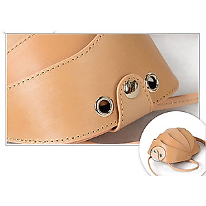 AUMI 4 Cellphone Crossbody Tan Beetle Bag Mini Cell Phone Purse Genuine Leather