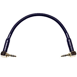 CNCESS CESS-068 Short Audiophile Audio Cable 3.5mm TRS Right Angle Male to Male, 6 Inches