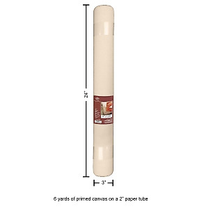 Pro Art Primed Canvas, 24-inch x 6-Yard Roll, White
