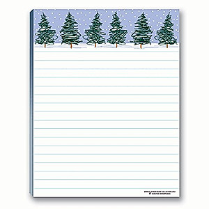 Winter Theme Notepads - 4 Assorted Note Pads - Winter Scene