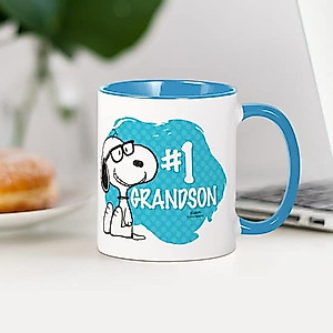 CafePress Number One Grandson Mug Ceramic Coffee Mug, Tea Cup 11 oz