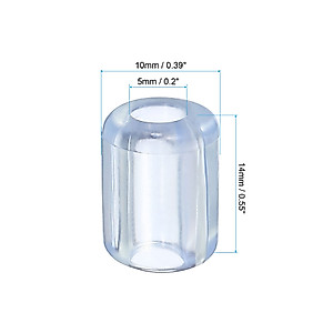 PATIKIL Kitchen Sink Rack Feet, 30 Pack 5mm ID x 10mm OD Plastic Sink Replacement Feet Wire Bumpers Protector for Protective Sink Grid, Clear