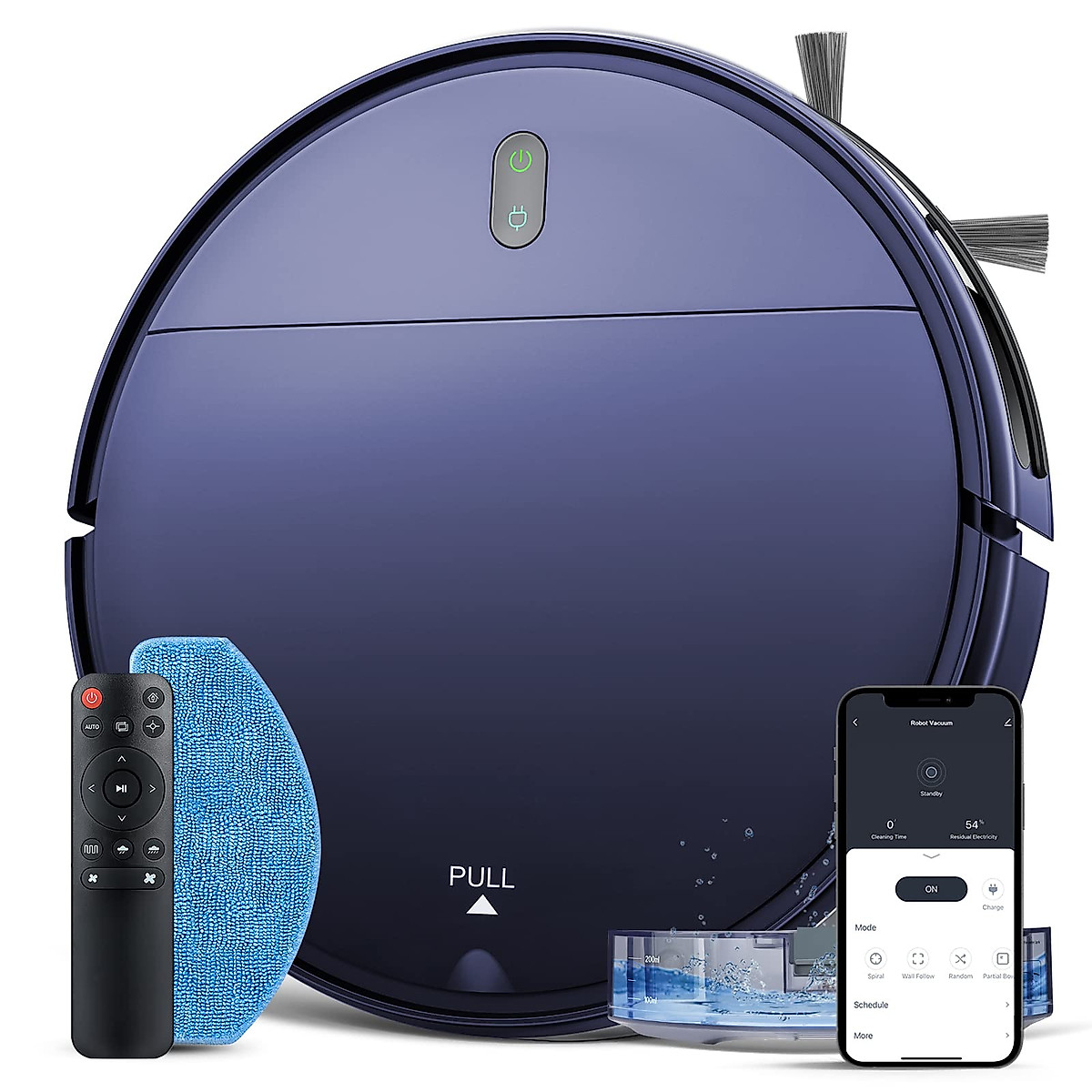 ZCWA Robot Vacuum and Mop Combo, 2 in 1 Mopping Robotic Vacuum with WiFi/App/Alexa, Robotic Vacuum Cleaner, Schedule Settings, Self-Charging, Ideal for Hard Floor, Pet Hair and Carpet