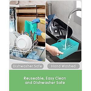 Air Fryer Silicone Liners, Reusable Air Fryer Liners for Ninja Foodi DZ201/DZ401, 8.5Inch Extra Large Air Fryer Liners, Food-Grade BPA Free, Oven Air fryer Accessories (2 PACK)