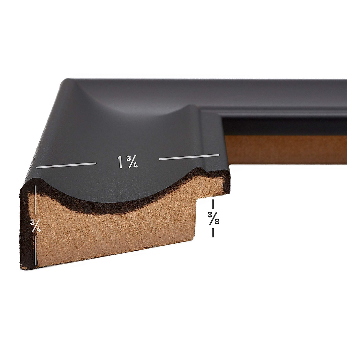 Craig Frames Vintage Revival, Satin Black Picture Frame, 16 x 20 Inch