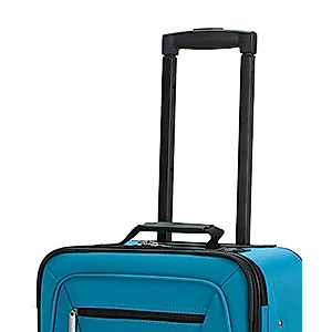 Rockland Journey Softside Upright Luggage Set,Expandable, Turquoise, 4-Piece (14/19/24/28)