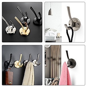 ZUONAI Coat Hooks 8 Pack Bathroom Hooks for Wall Robe Hook Decorative Metal Clothes Hooks for Hanging Coats and Hat Hooks Towel Hooks for Bathrooms