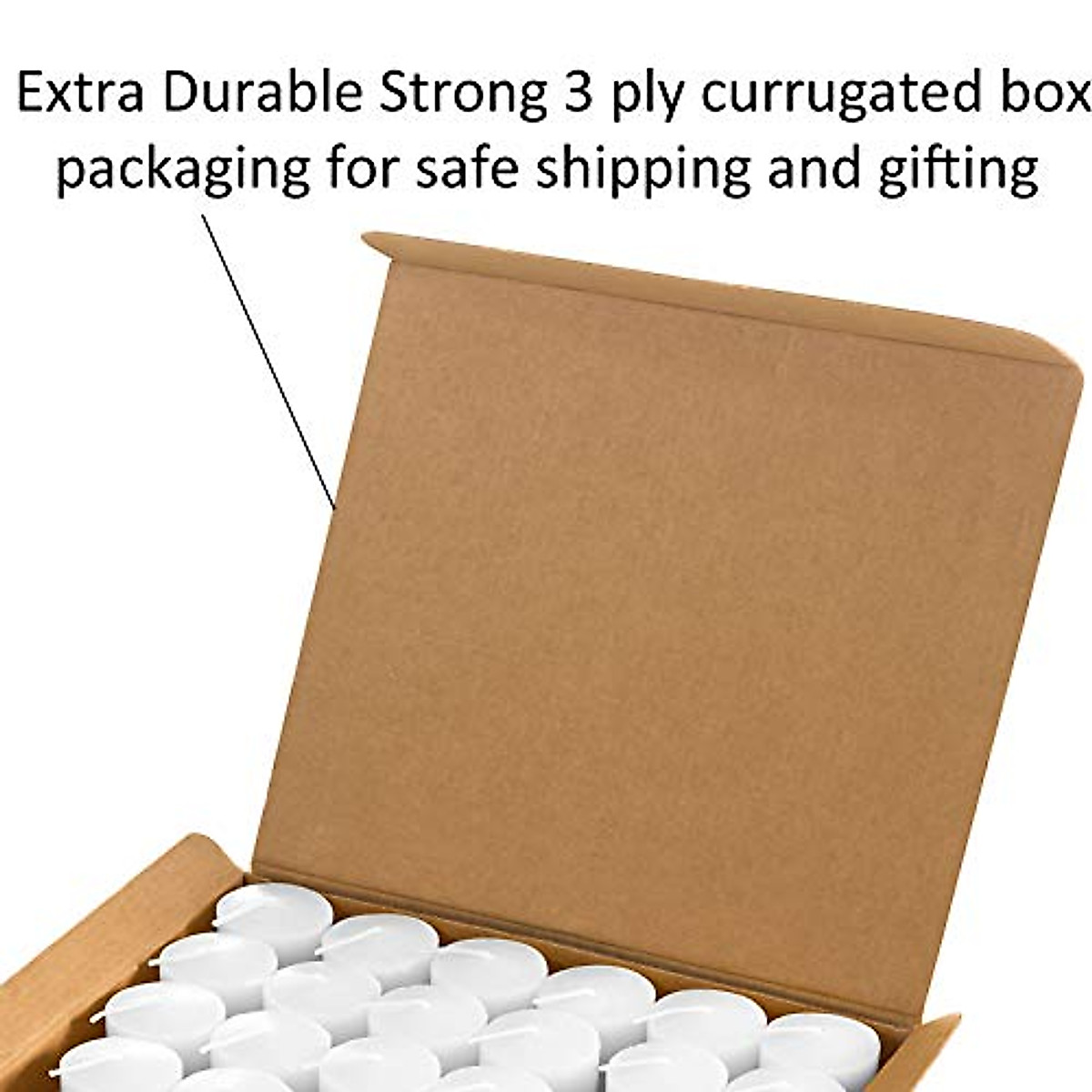 Votive Candles Wedding Dinner, Holiday Home Decoration Unscented 10 Hour Burn - Set of 72 (Clear White) (Glass Votive Holders NOT Included)