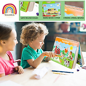 Twinventures Montessori Preschool Busy Book for Toddlers, Autism Sensory Educational Toys, Assembled Activity Binder for Early Learning, Preschool Learning Activities