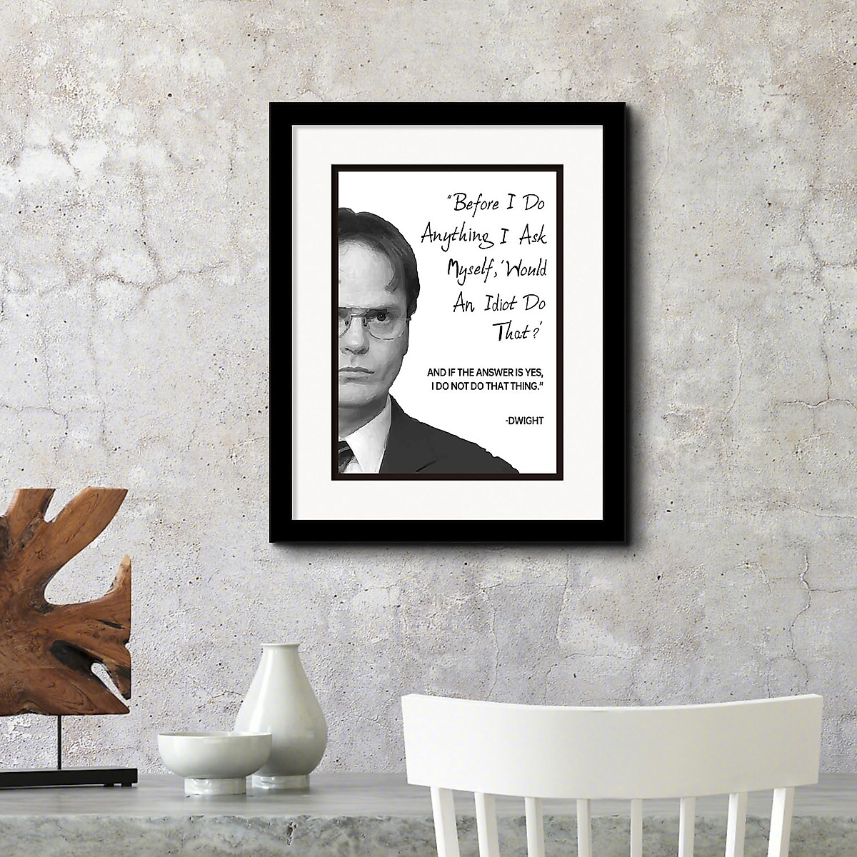 Homazing The Office Gifts - Dwight Schrute Poster with Frame 8x10 - Funny Wall Art for Office, Apartment, Funy Decor for Men Women Colleagues Coworkers The Office Fans