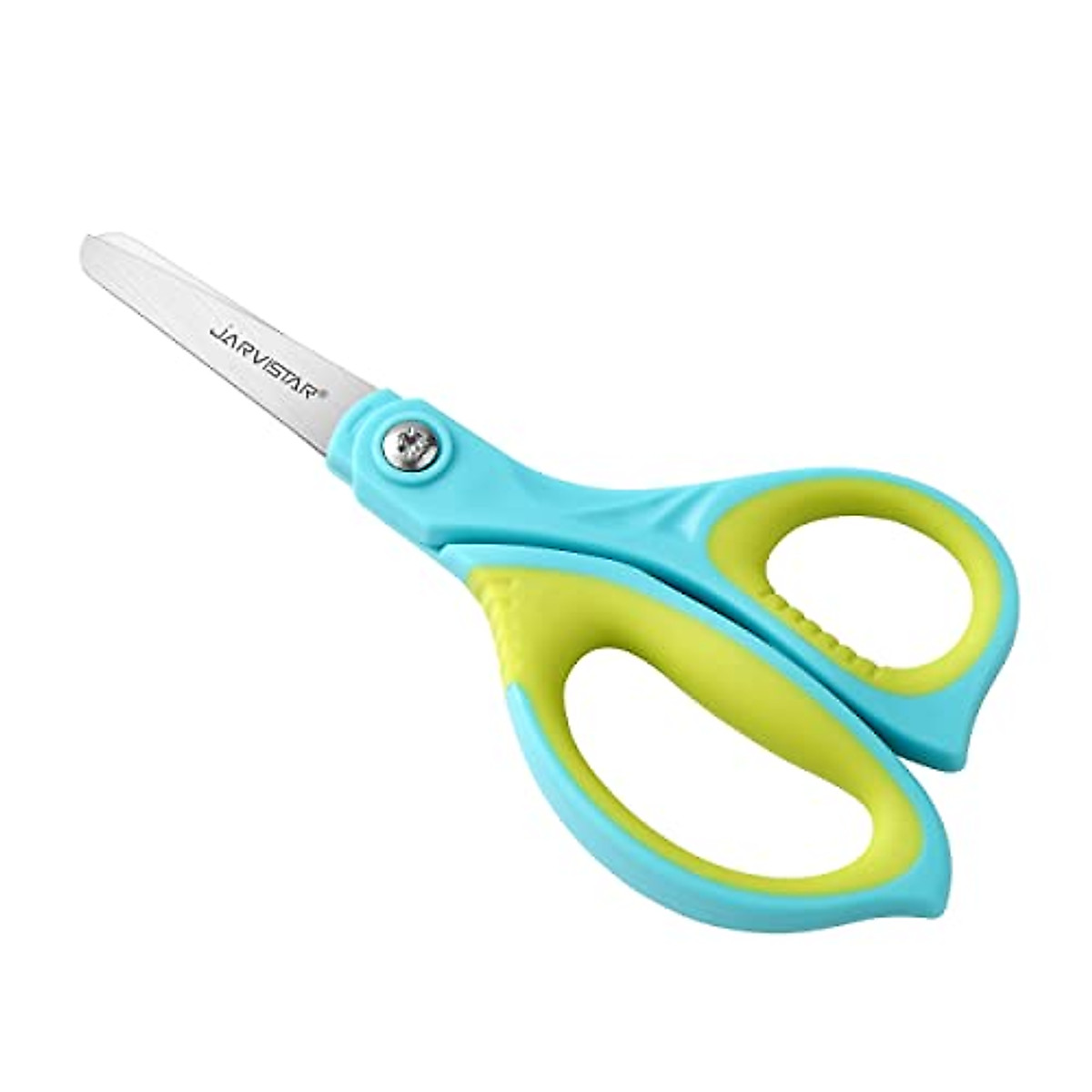 JARVISTAR Kids Scissors Blunt Safety: 5” Left & Right Handed Small School Scissors Stainless Steel Blades Child Craft Scissors with Cover for Toddlers Students Teachers Classroom Children, 4 Pack