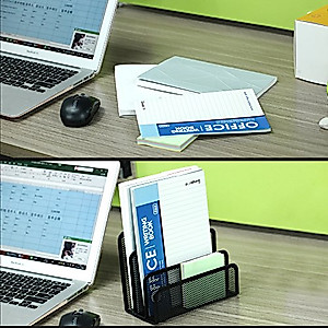 Wikkiv Desktop Mail Organizer 2 Packs Small File Letter sorter for Any Home or Office Desk File Organizer Mail Sorter(6.7''3''5.2'')