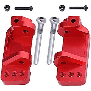 Hobbypark Aluminum Alloy Caster Blocks for RC 1/10 Traxxas 2WD Slash, Stampede, Rustler, Nitro Slash, Replacement of Part 3632 (Red)