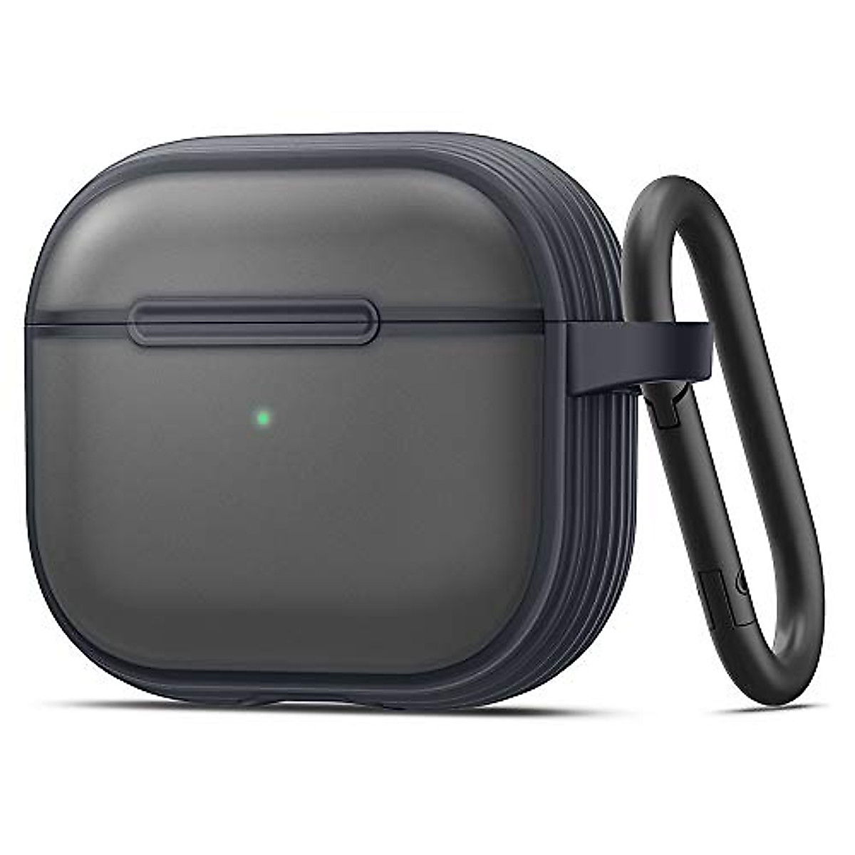 CYRILL Airpods 3 Generation Case Cover Color Brick with Carabiner Designed for Airpods 3 Generation Case (2021) [Front LED Visible] - Dark Gray