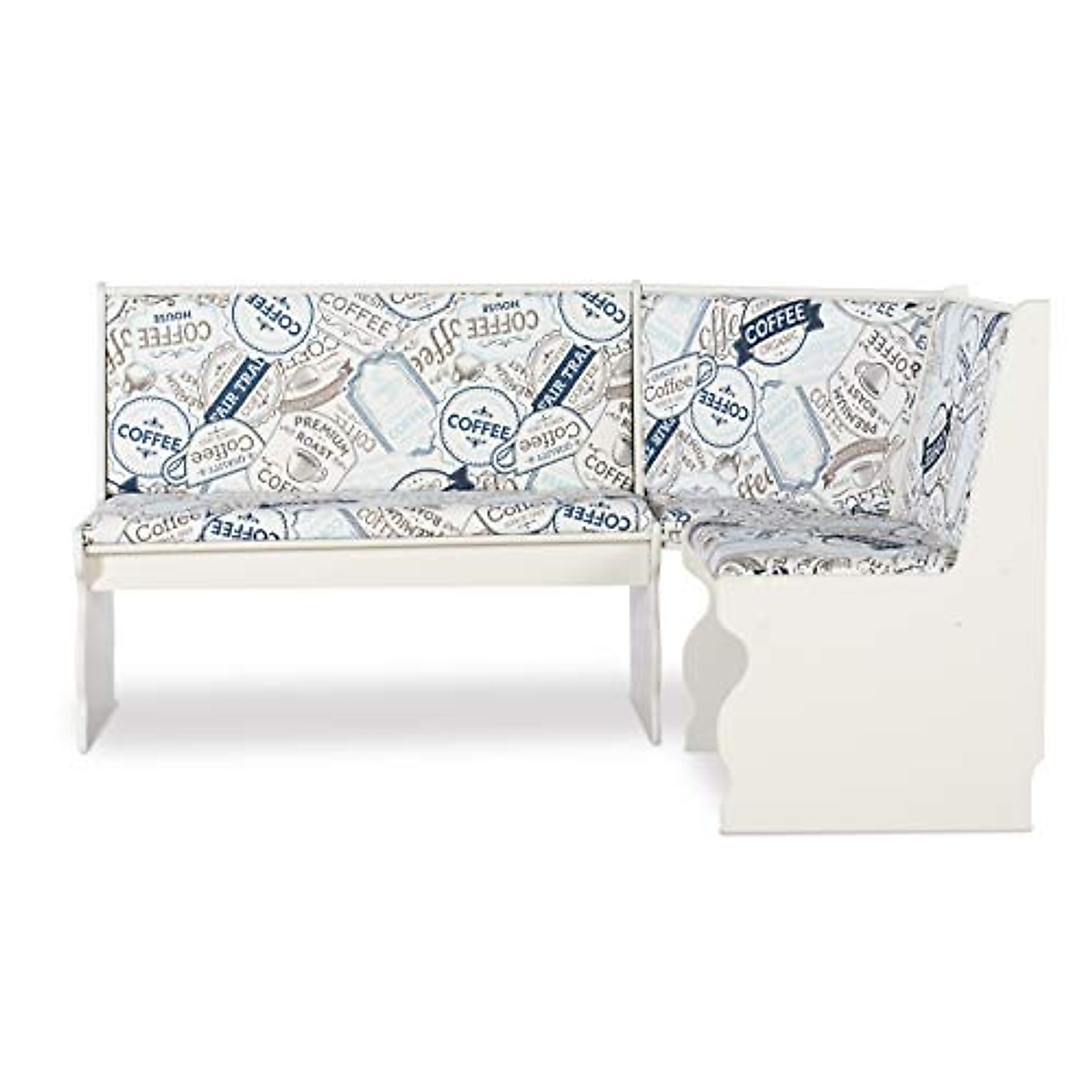 Linon Lucy Coffee Nook - White 66.25 x 34.5 x 50.25