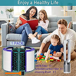 Filter Replacement for Dyson TP04 HP04 DP04 TP05 DP05 Air Purifier, Filter for Sealed Two Stage Hot and Cool Fan, 1 Pack