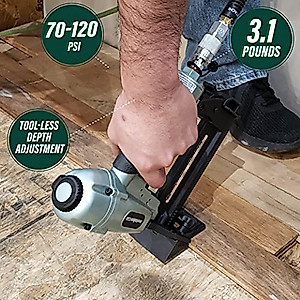 Metabo HPT Flooring Stapler | 18 Gauge | 1/4” Crown Staples | 1/2” to 1-9/16” Length | Pneumatic | 5 Year Professional Warranty | N4004AB