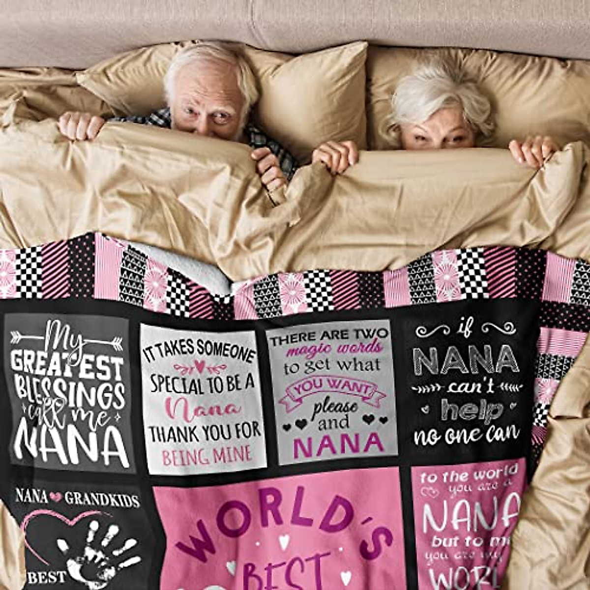 kituzol Nana Gifts Blanket 50”x60”, Mothers Day Blanket Gifts for Nana, Nana Blanket, Nana Birthday Gifts, Birthday Gift for Nana, Best Nana Ever Gifts, Nana Gifts from Grandkids, Grandma Gifts