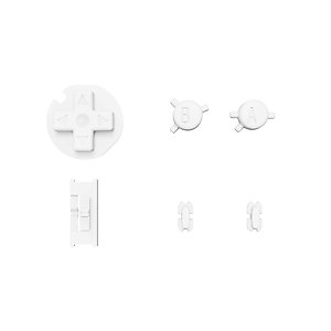 eXtremeRate Replacement Full Set Buttons for Gameboy Color GBC - Handheld Game Console NOT Included (White)