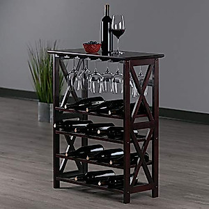 Winsome Rio Wine Storage, 28.74" W x 35.71" H x 13.39" D, Espresso