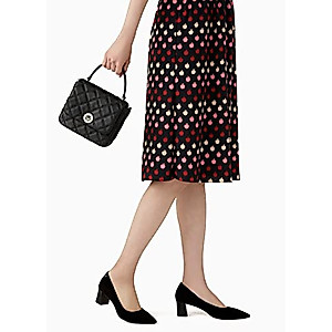 Kate Spade New York Natalia Quilted Leather Square Crossbody (Black)