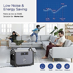 120 Pints Commercial Dehumidifiers for Basement,Crawl Space Dehumidifier with Drain Hose, Industrial Dehumidifier for Large space,Optional Remote Control,Whole House,Auto Defrose