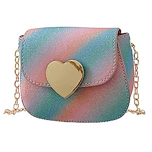 Light Bags for Men Colorful Trend Messenger Bag Baby Dime Bag Cute Love Button Shoulder Bag (Green, One Size)