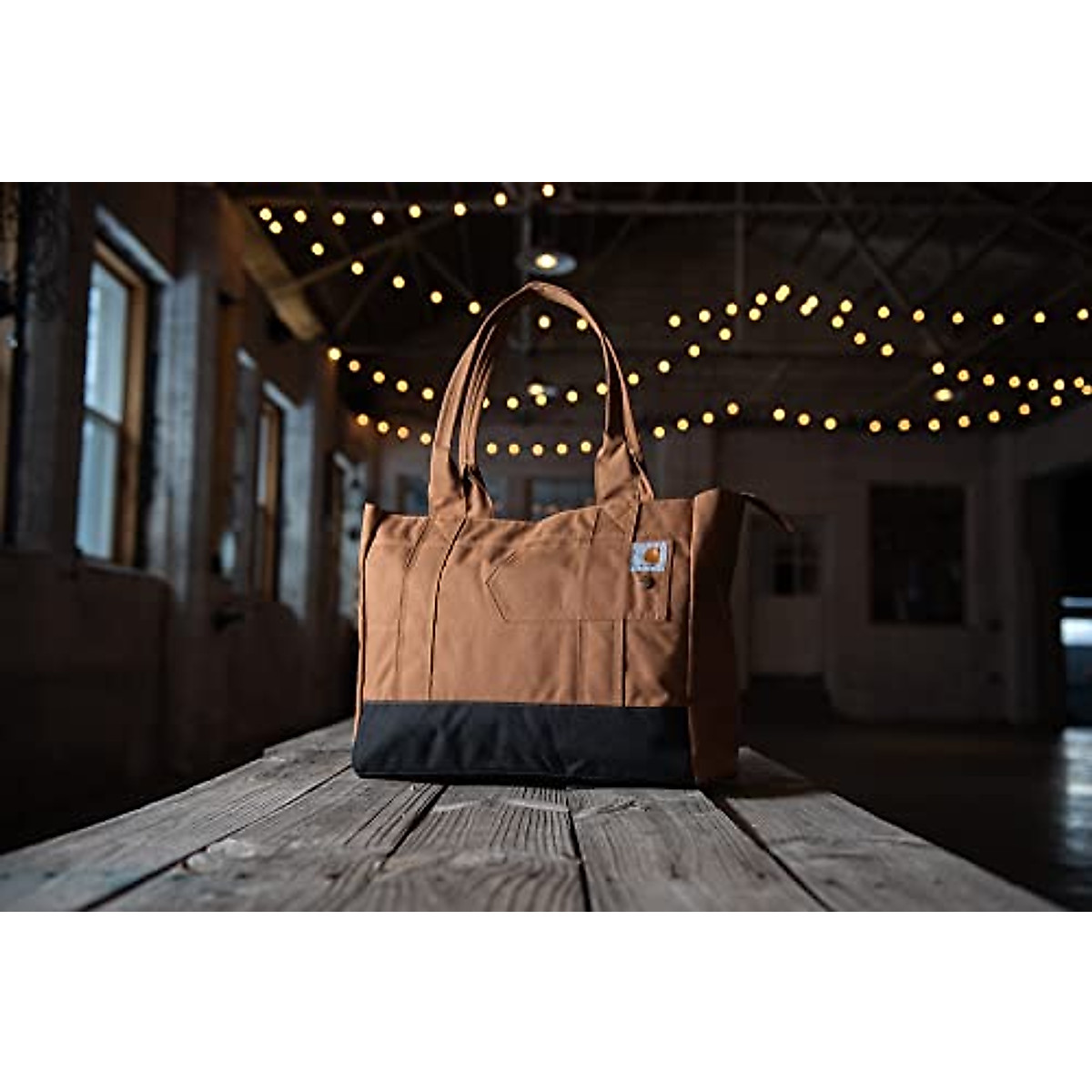 Carhartt Horizontal Zip Tote, Durable Water-Resistant Tote Bag with Zipper Closure, Black