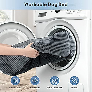 INVENHO Small Dog Beds, Rectangle Dog Beds for Large Medium Small Dogs, Durable Washable Dog Sofa Bed, Breathable Puppy Bed, Calming Orthopedic Dog Beds Cat Bed with Non-Slip Bottom (20''x19''x6'')