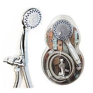 Topzone Details About 5 Way Deluxe Hand Held Shower Head Multi Spray Head Set Chrome Kit Finish