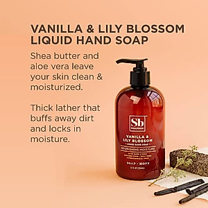 Soapbox Liquid Hand Soap, Vanilla & Lily Blossom - Gentle, Moisturizing Hand Cleanser, Vegan, Cruelty Free Hand Soap for Bathroom and Kitchen, 12oz Pump Bottles (Pack of 3)