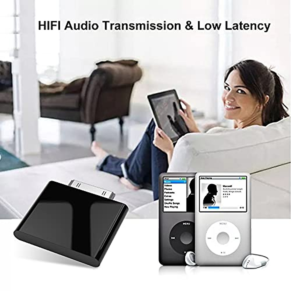 Baile 30-pin Bluetooth Transmitter for iPod Mini iPod Classic iPod