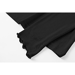 Plus Size Tops for Women Aesthetic Clothes Long Sleeve Black Turtleneck Pullover X-Large