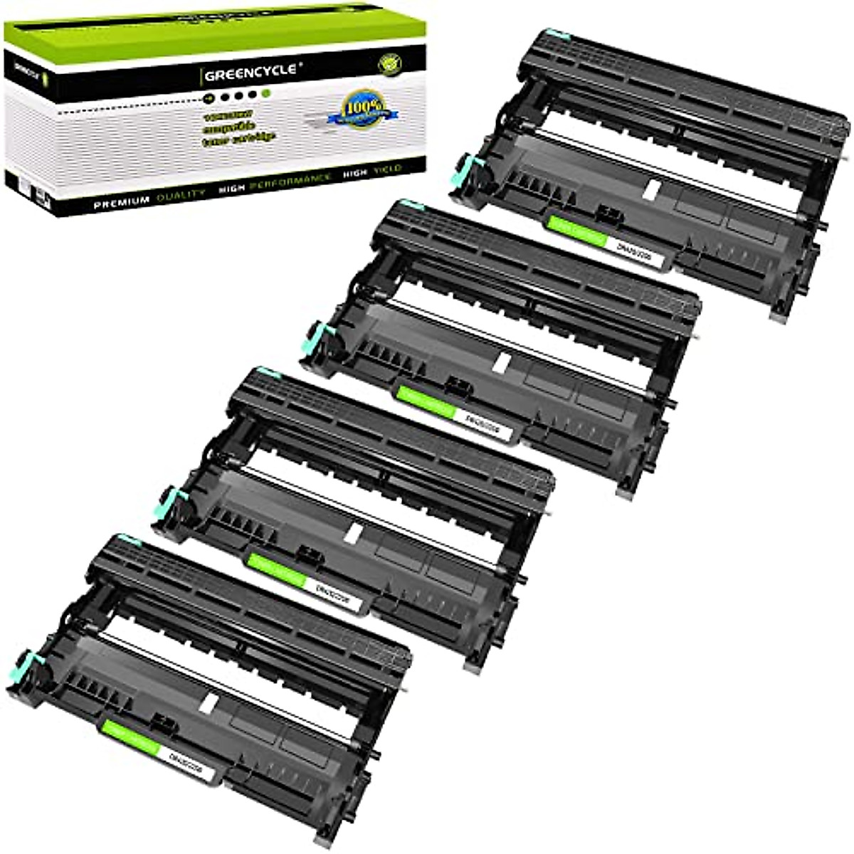 greencycle 4 Pack Compatible for Brother DR420 Drum Unit Black Used in HL-2240D HL-2270DW HL-2280DW MFC-7360N MFC-7460DN MFC-7860DW Printer