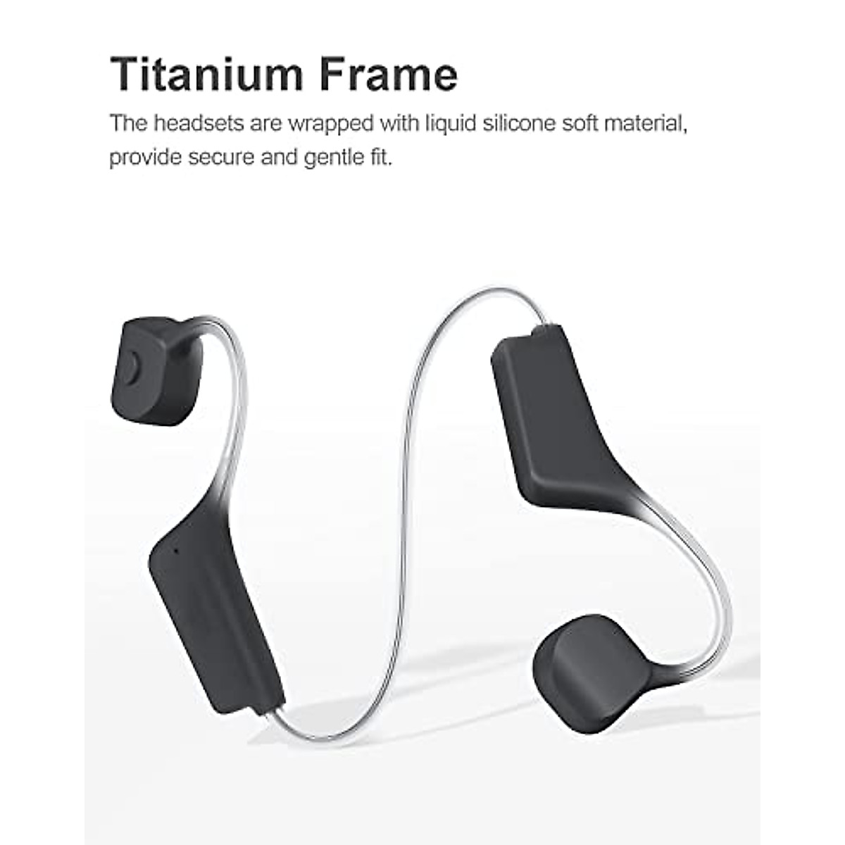 Guudsoud Bone Conduction Headphones,Open Ear Headphones Wireless Bluetooth 5.2 with Mic,Waterproof Sweatproof Sport Earphones